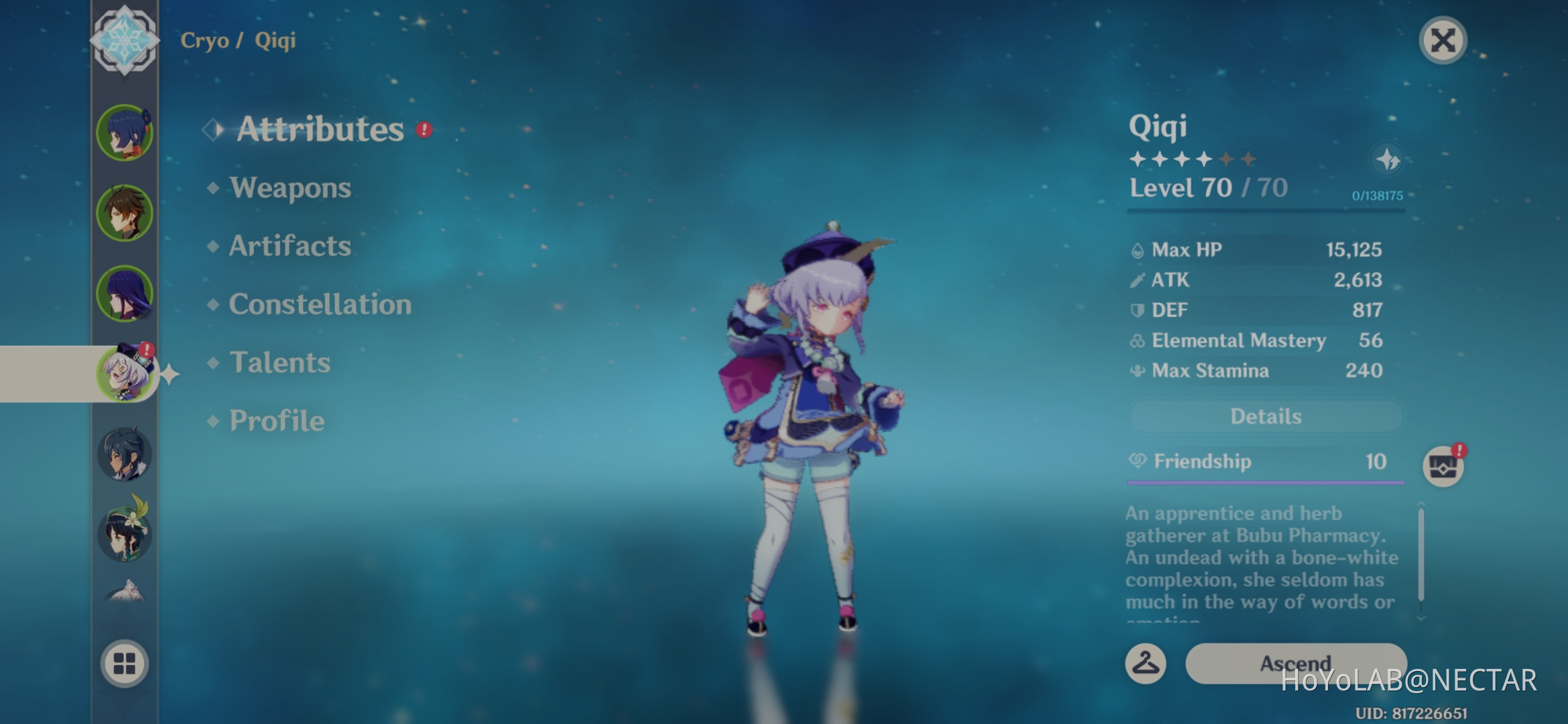 Finally got my little Qiqi's namecard! Genshin Impact | HoYoLAB