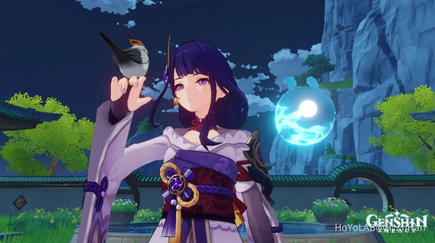 Raiden - sama and Bird ! Genshin Impact | HoYoLAB