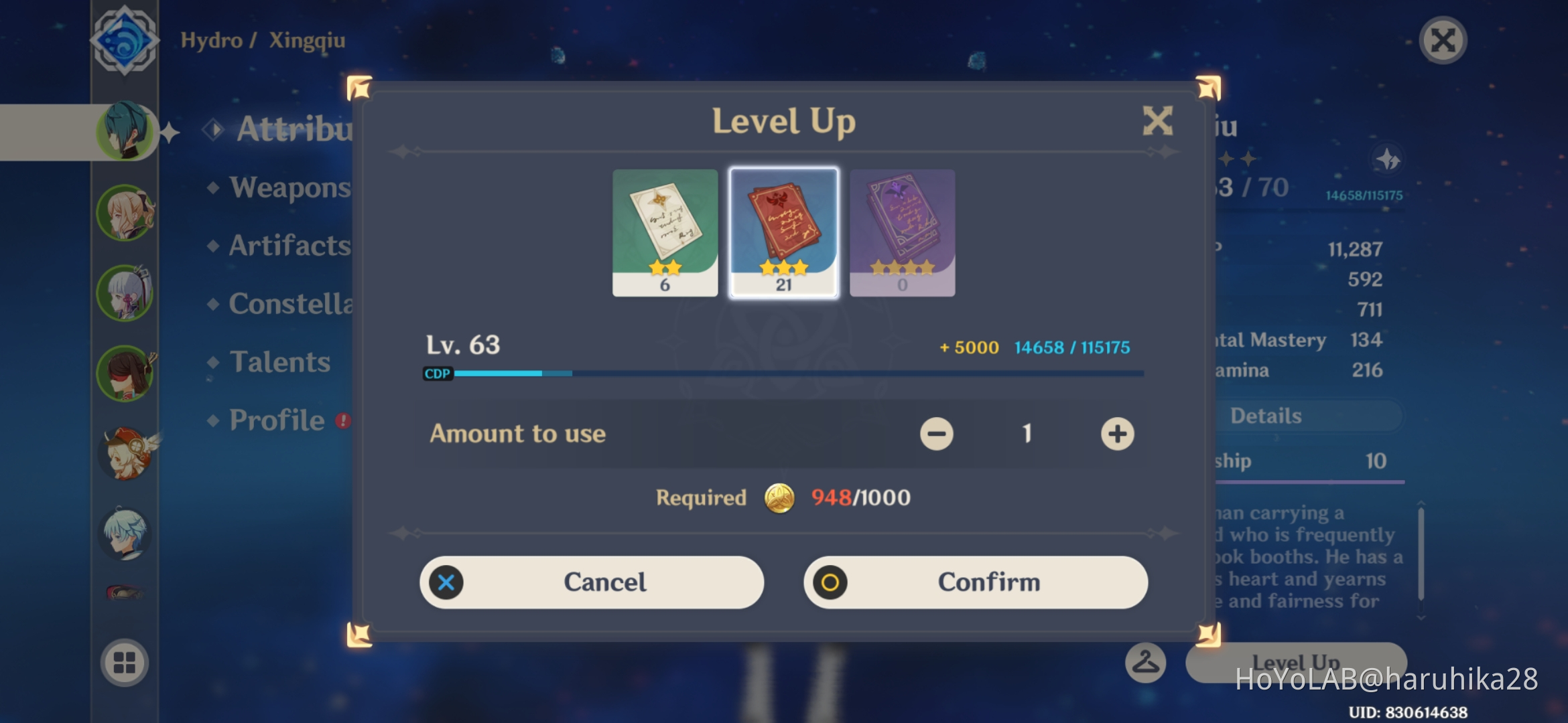 level up character Genshin Impact | HoYoLAB