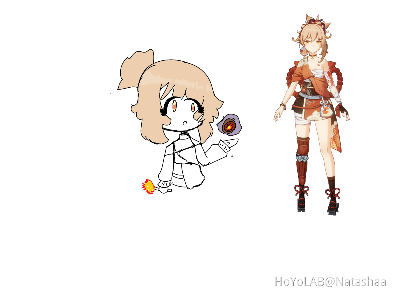 Yoimiya as a child getting her vision Genshin Impact | HoYoLAB