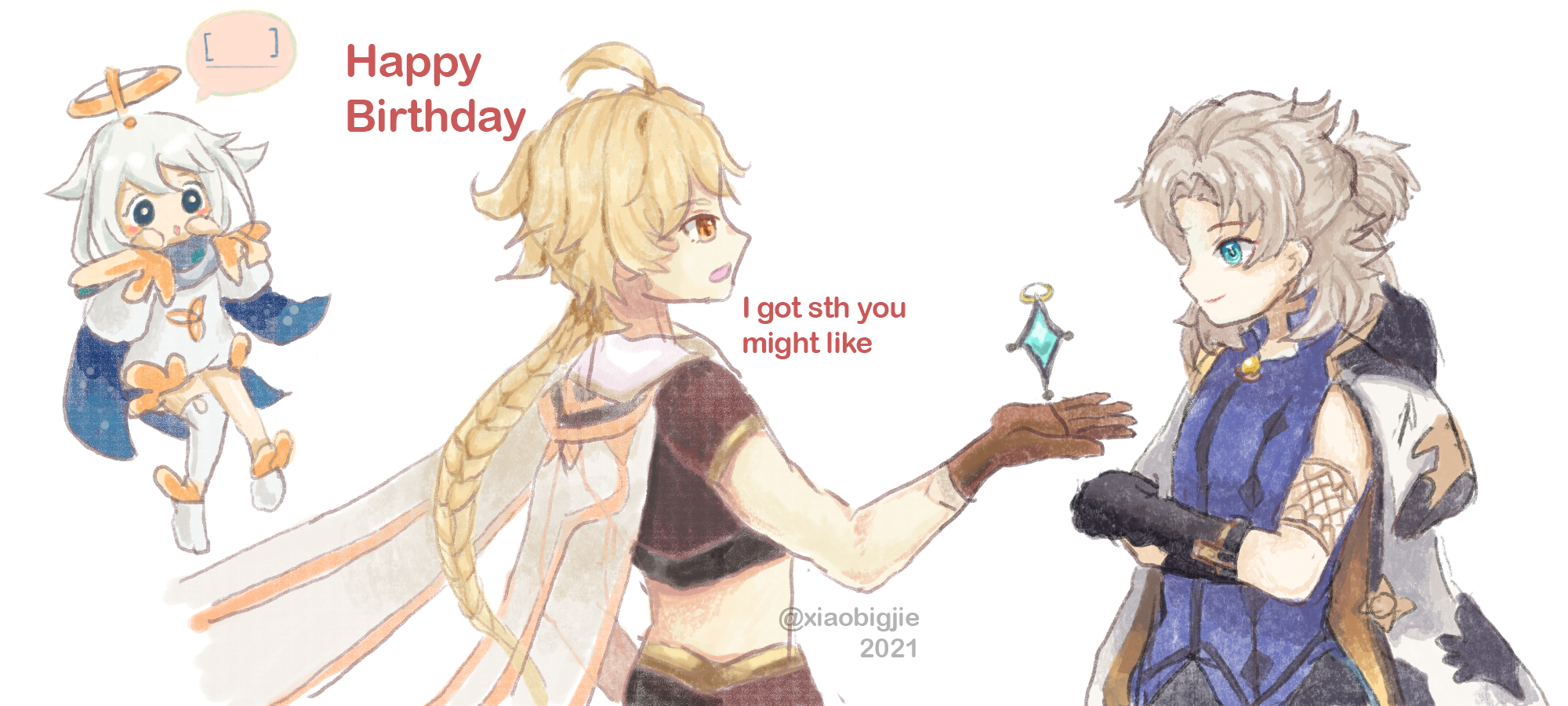 Albedo Happy Birthday! Aether brought you a gift? Genshin Impact | HoYoLAB