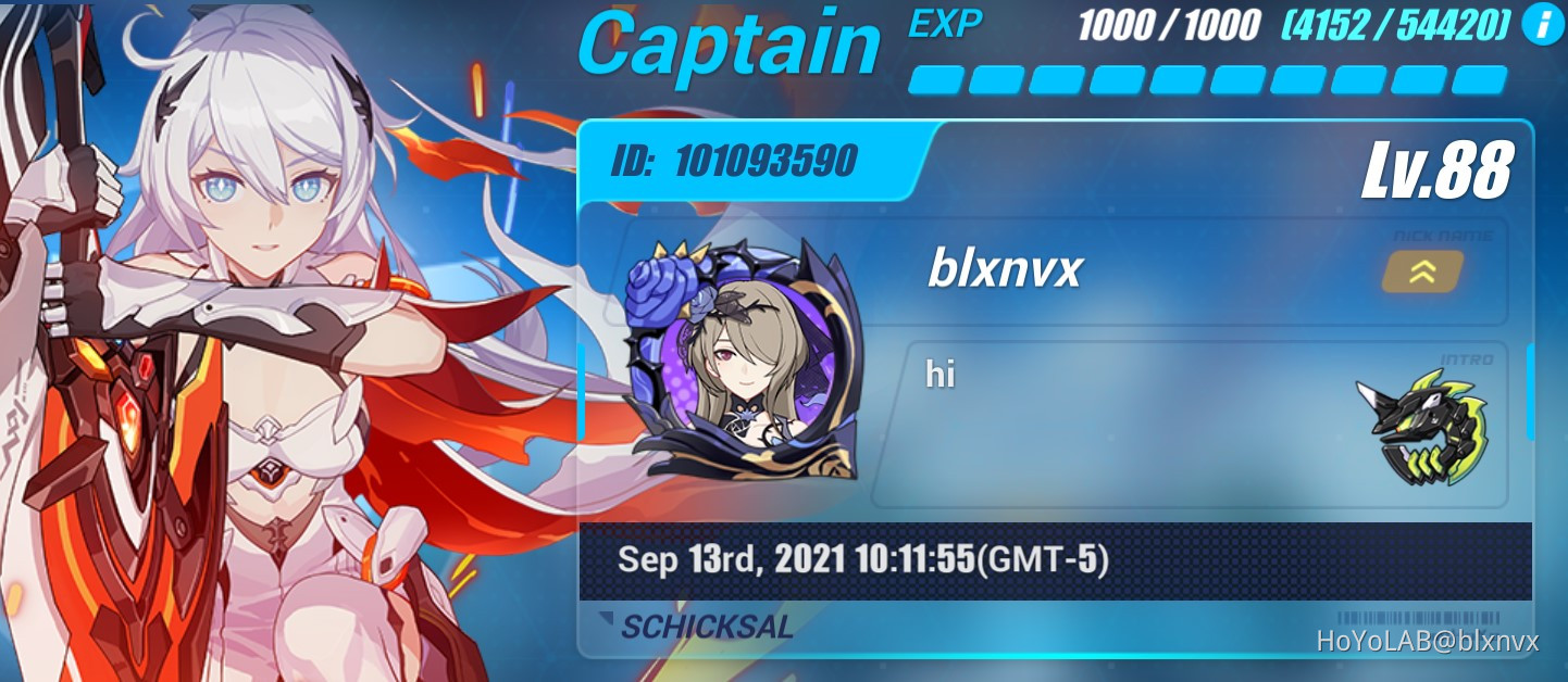 I finally reached Captain Level 88 Honkai Impact 3rd | HoYoLAB