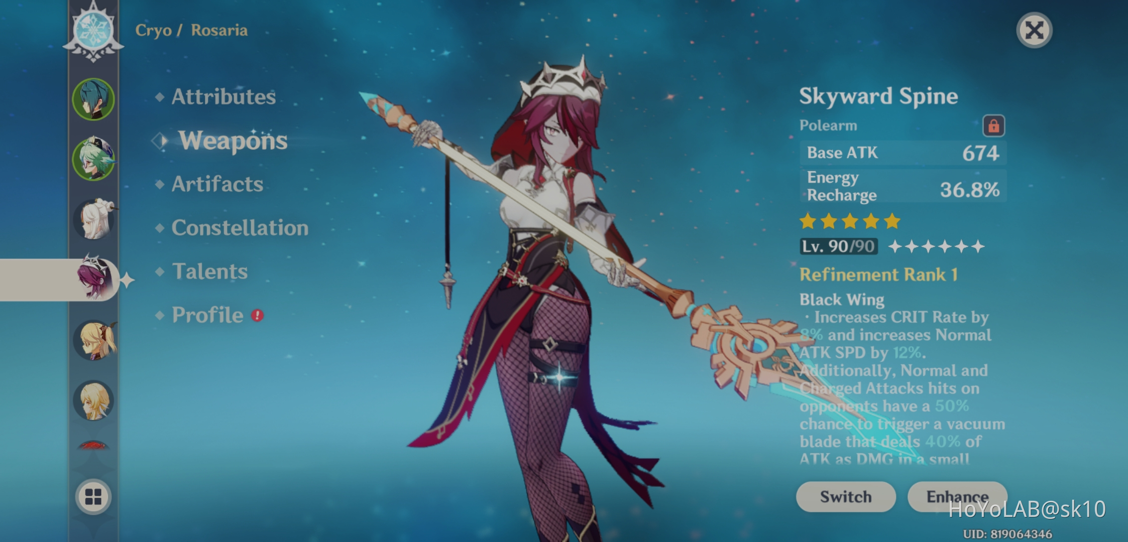 Rosaria Cryo support build | Genshin Impact | HoYoLAB
