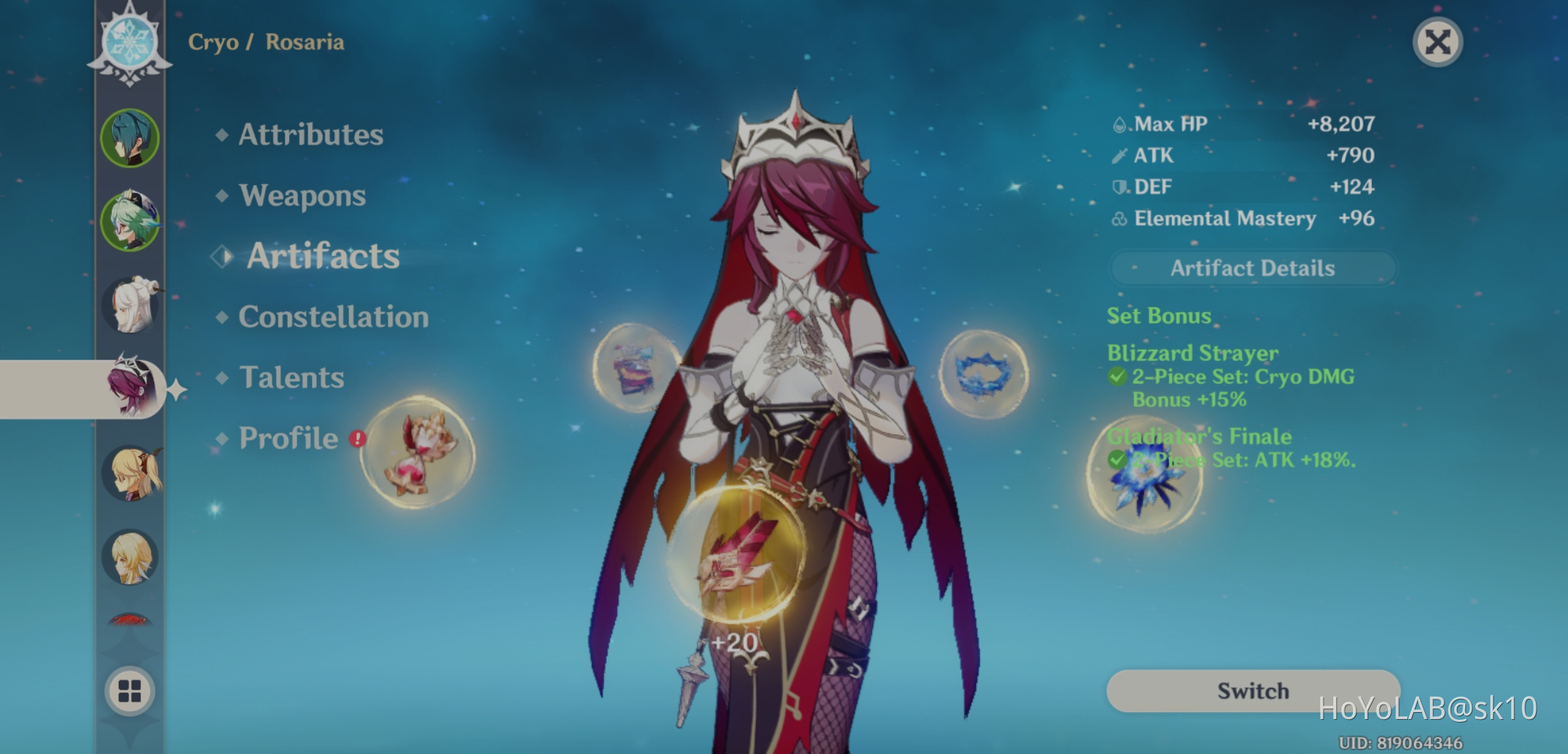 Rosaria Cryo support build | Genshin Impact | HoYoLAB