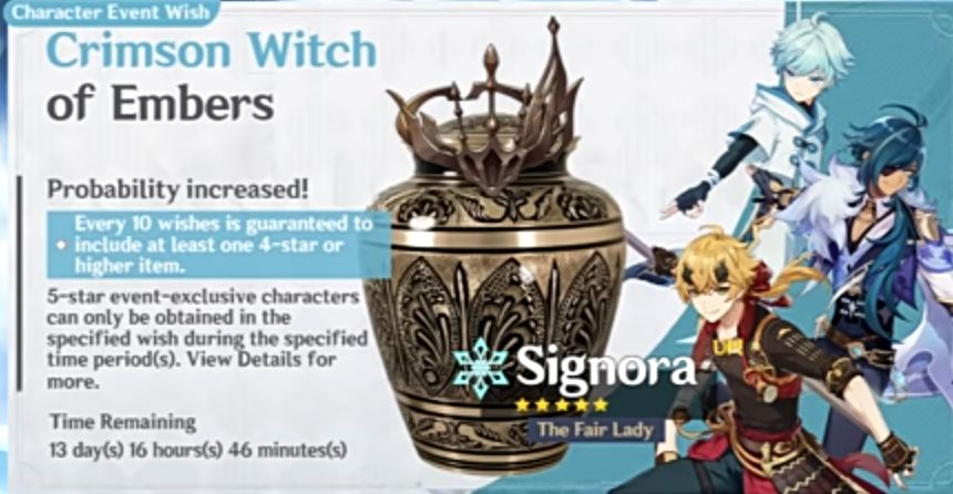 La Signora banner leaks Genshin Impact | HoYoLAB