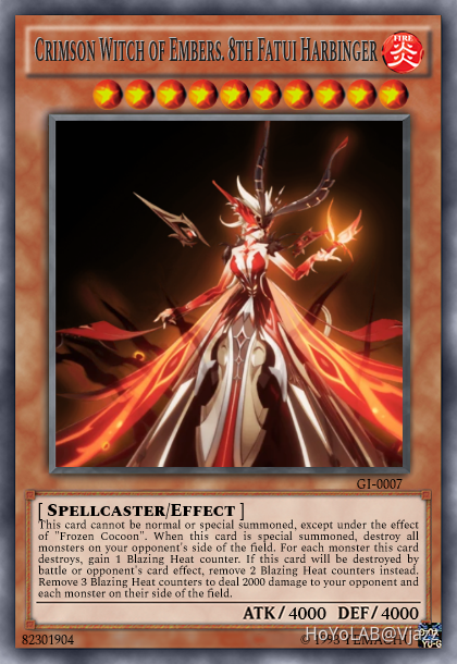La Signora, Frozen Cocoon, and Crimson Witch of Flames -Boss- YuGiOh ...