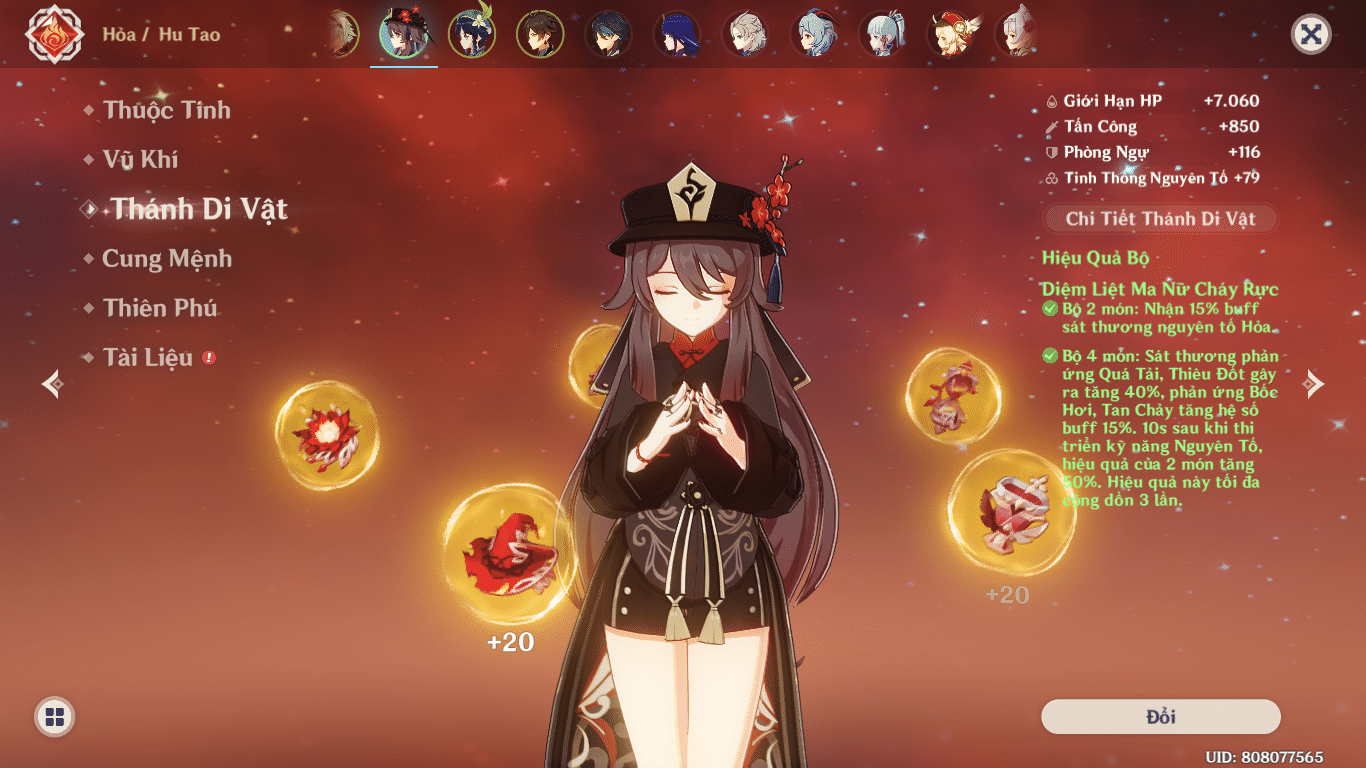 Cách Built Hutao ( Ý kiến cá nhân ) Genshin Impact | HoYoLAB