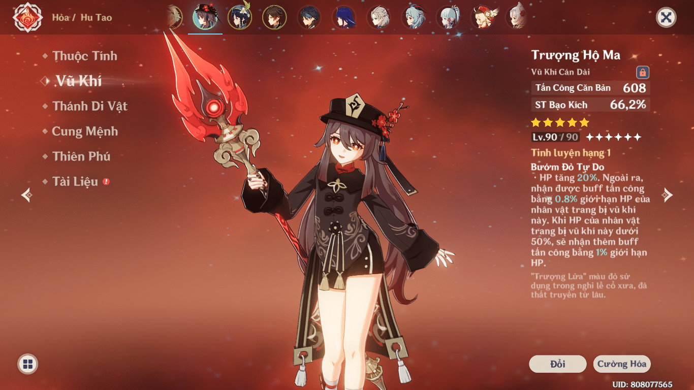 Cách Built Hutao ( Ý kiến cá nhân ) Genshin Impact | HoYoLAB