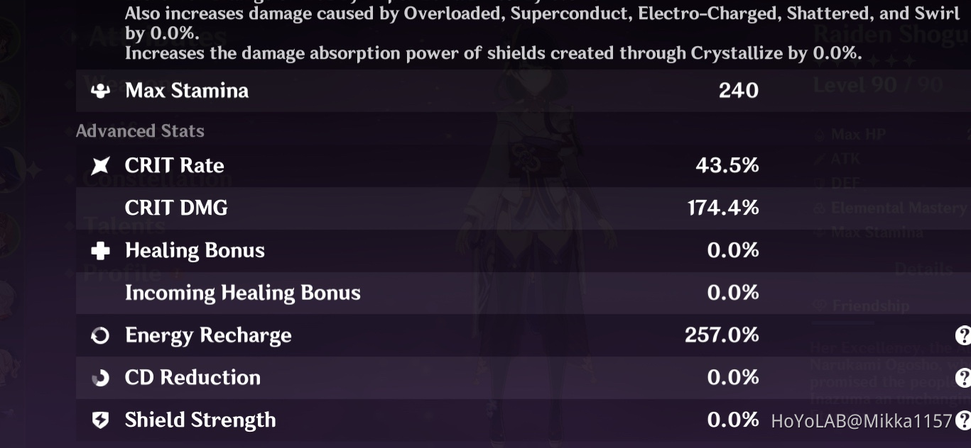 My details for Baal about her crit rate and crit dmg seems pretty fine ...