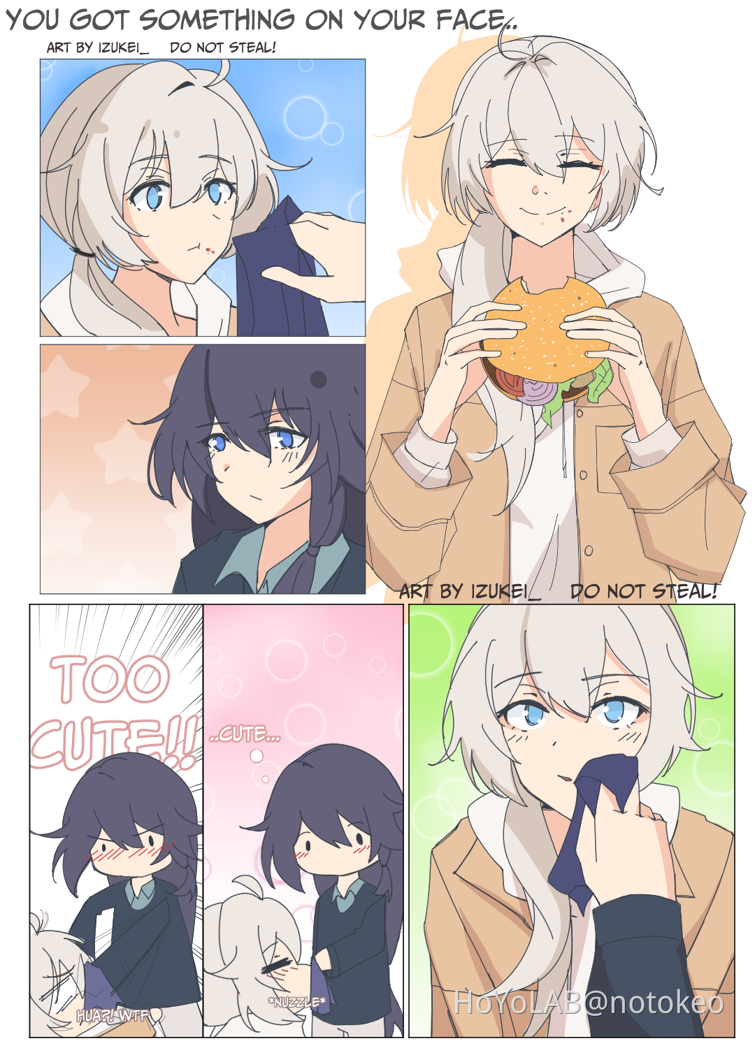 You got something on your face.. - FuKi Short Comic Honkai Impact 3rd ...