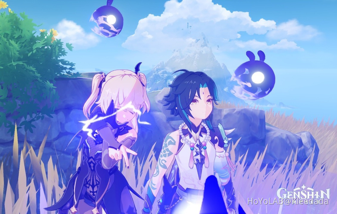 Fishchl and xiao having a party Genshin Impact | HoYoLAB
