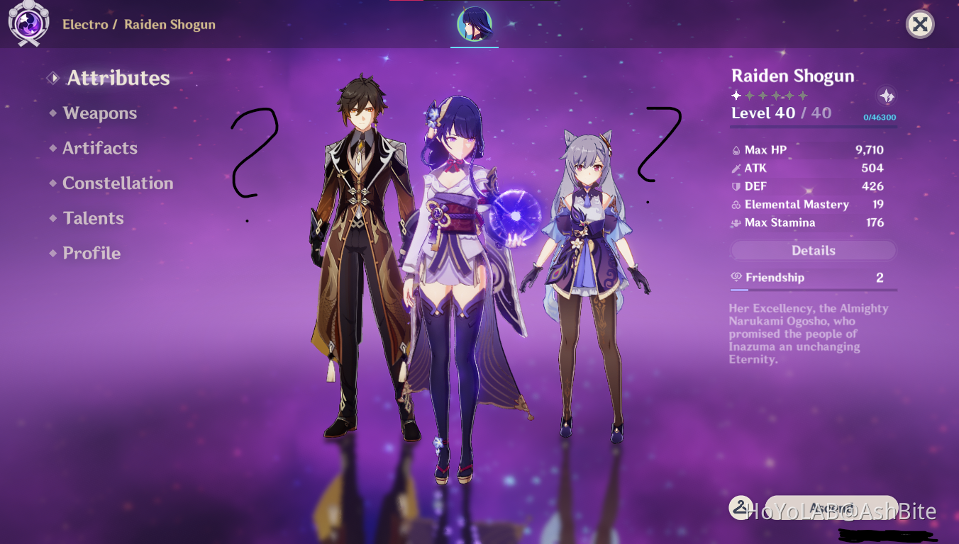 Multiple characters at once in the details screen! Genshin Impact | HoYoLAB