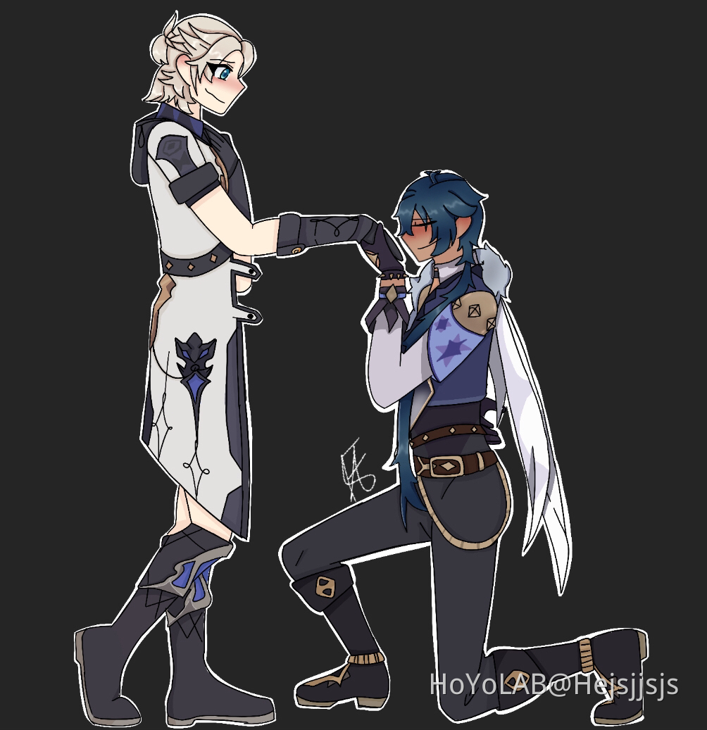 Kaeya and albedo🧍‍♀️ Genshin Impact | HoYoLAB