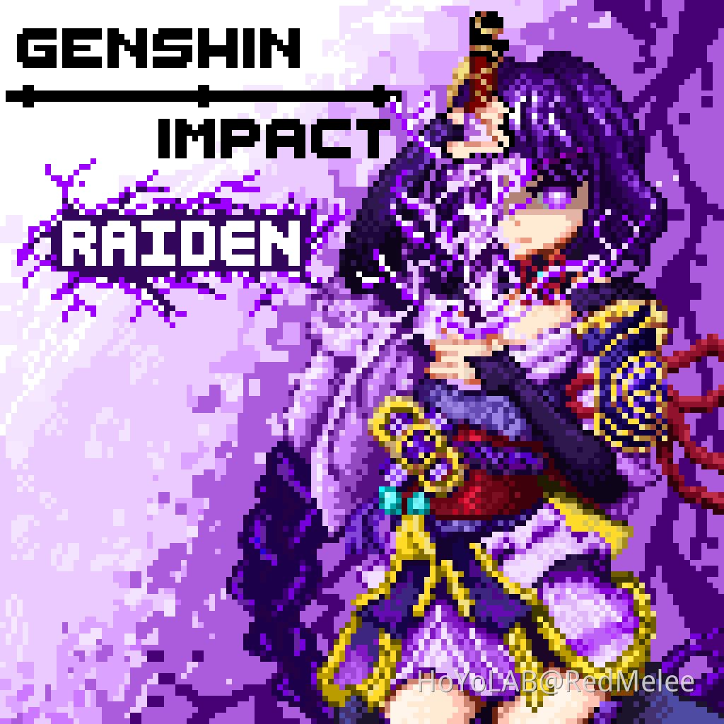 Pixel Arts - Eula , Raiden , Hutao - Player Community