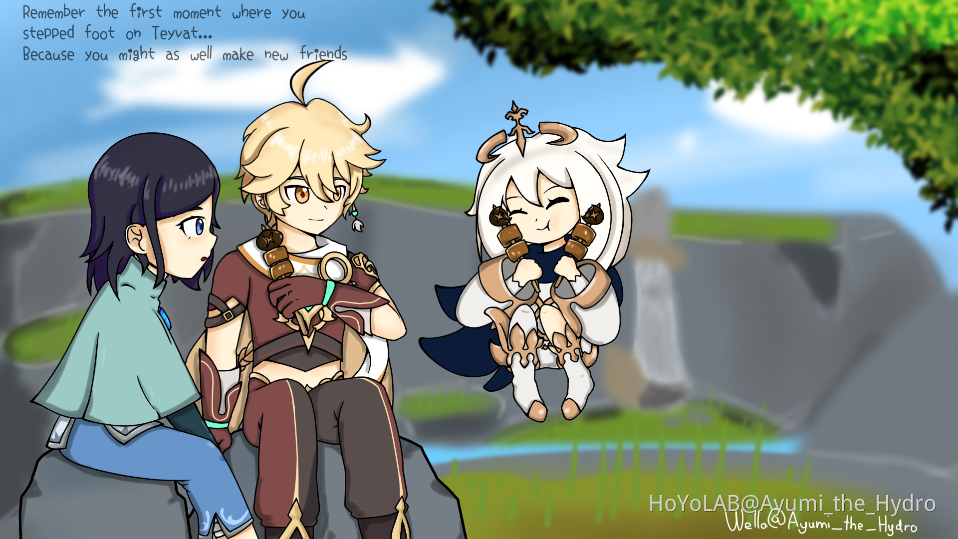 Aether, Paimon and an Unfamiliar Face Genshin Impact | HoYoLAB