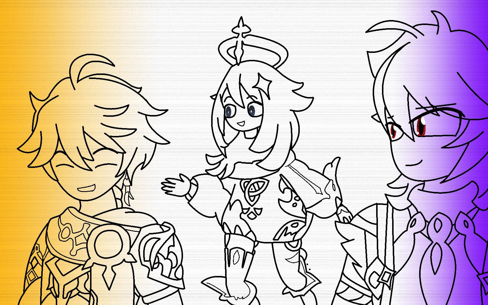 Aether hangout with Paimon and Razor Genshin Impact | HoYoLAB