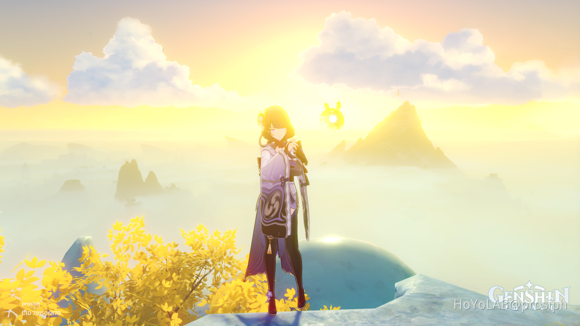 a magnificent view with a fairy as the sun Genshin Impact | HoYoLAB