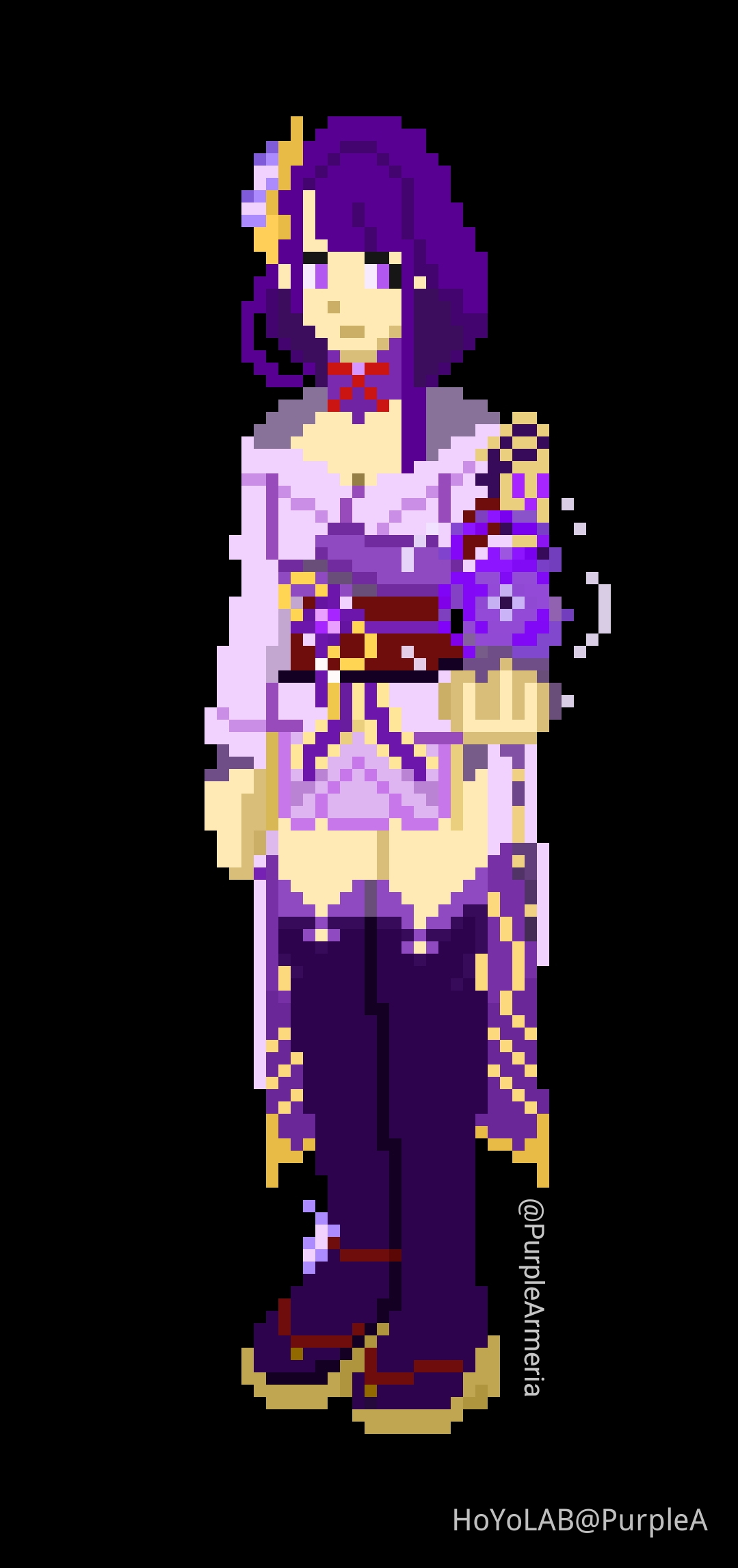 Raiden Shogun pixel art Genshin Impact | HoYoLAB