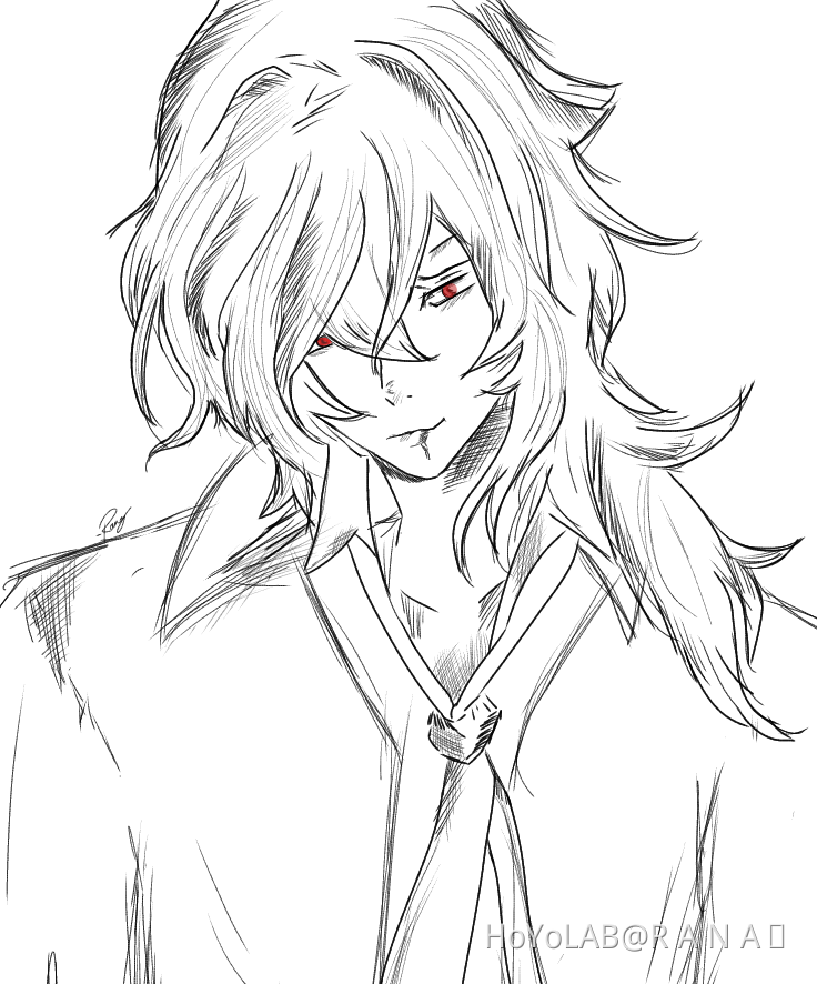 diluc sketch ฅ^•ﻌ•^ฅ Genshin Impact | HoYoLAB