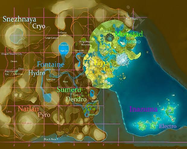 Teyvat cities related to country Genshin Impact | HoYoLAB