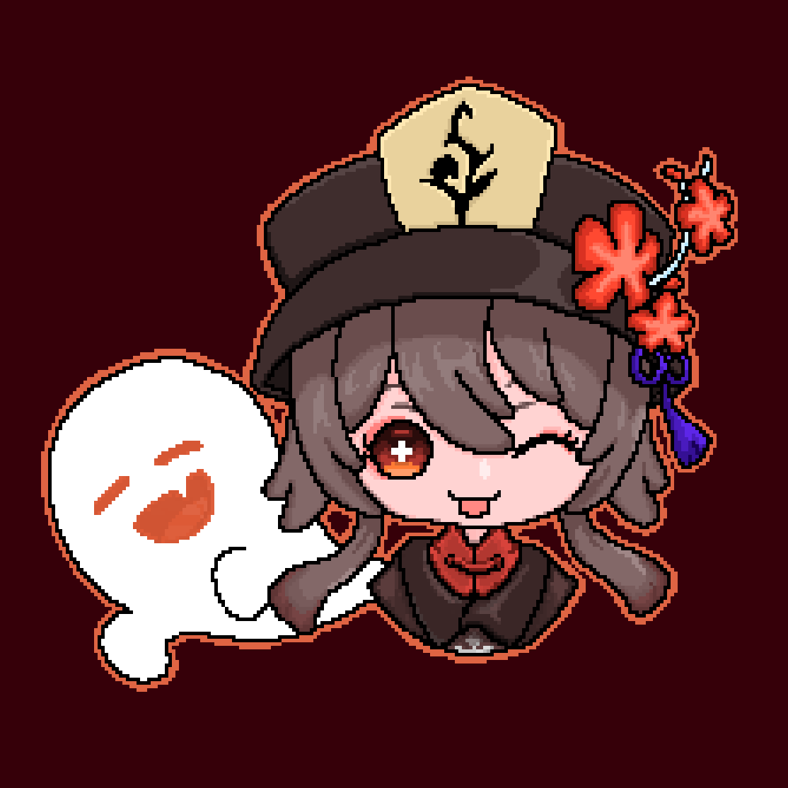 Hu tao pixel art Genshin Impact | HoYoLAB