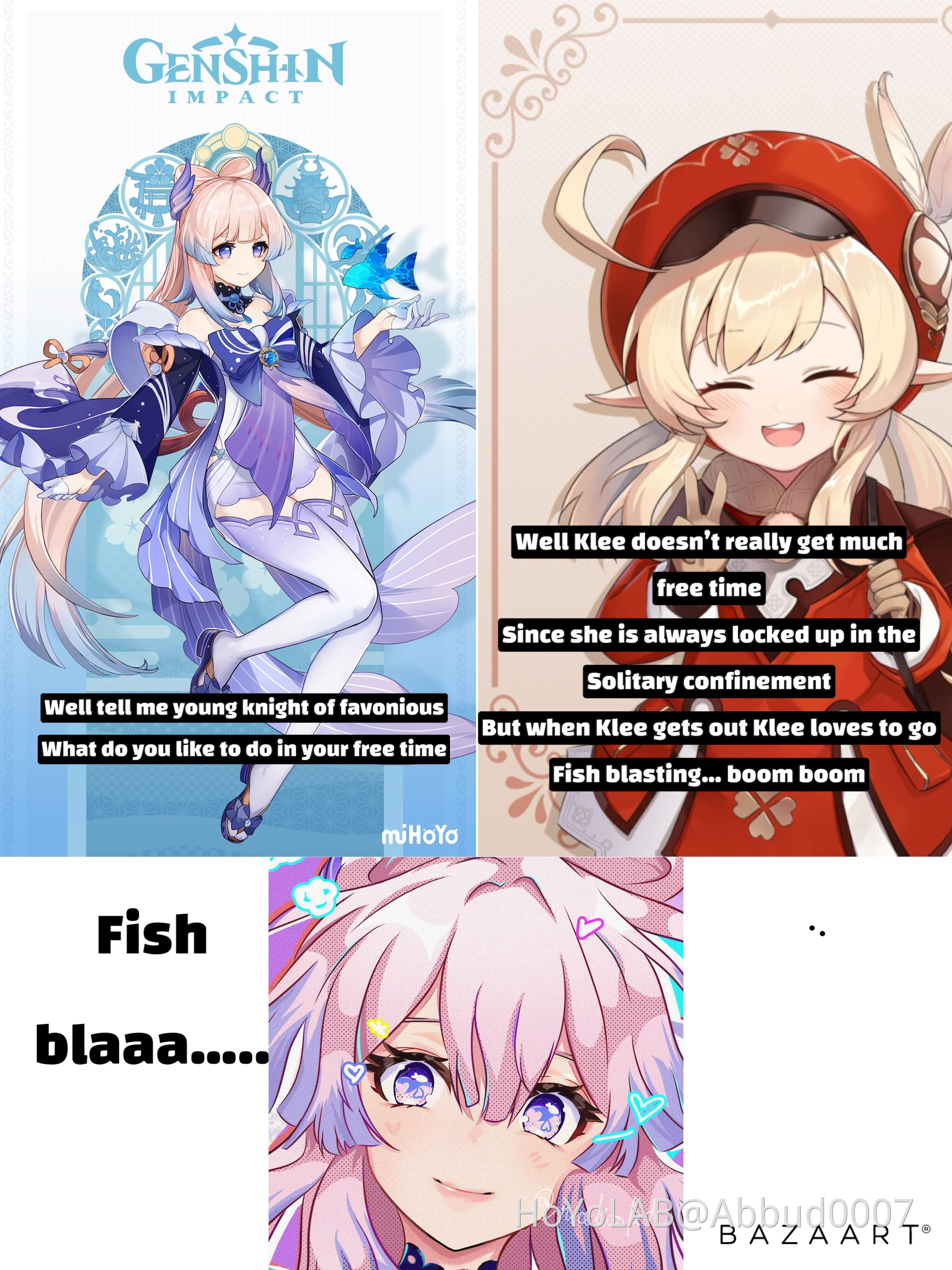 When kokomi meets a certain youn girl from monstadt Genshin Impact ...