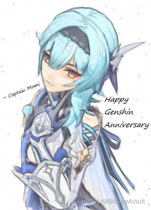 Eula wishes you a Happy Anniversary. Genshin Impact | HoYoLAB