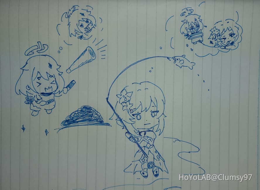 Fishing with Paimon -_____- Genshin Impact | HoYoLAB