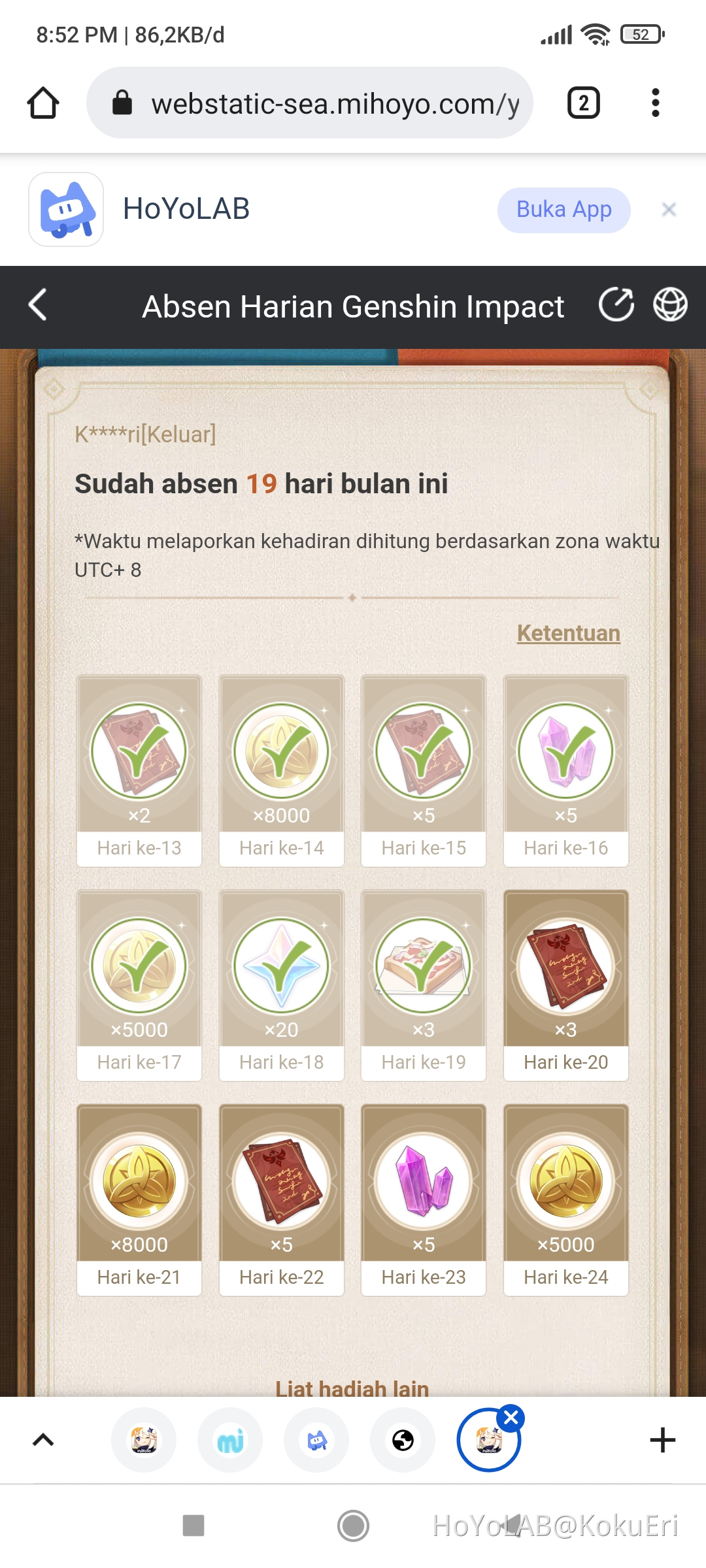 Login daily Genshin Impact | HoYoLAB