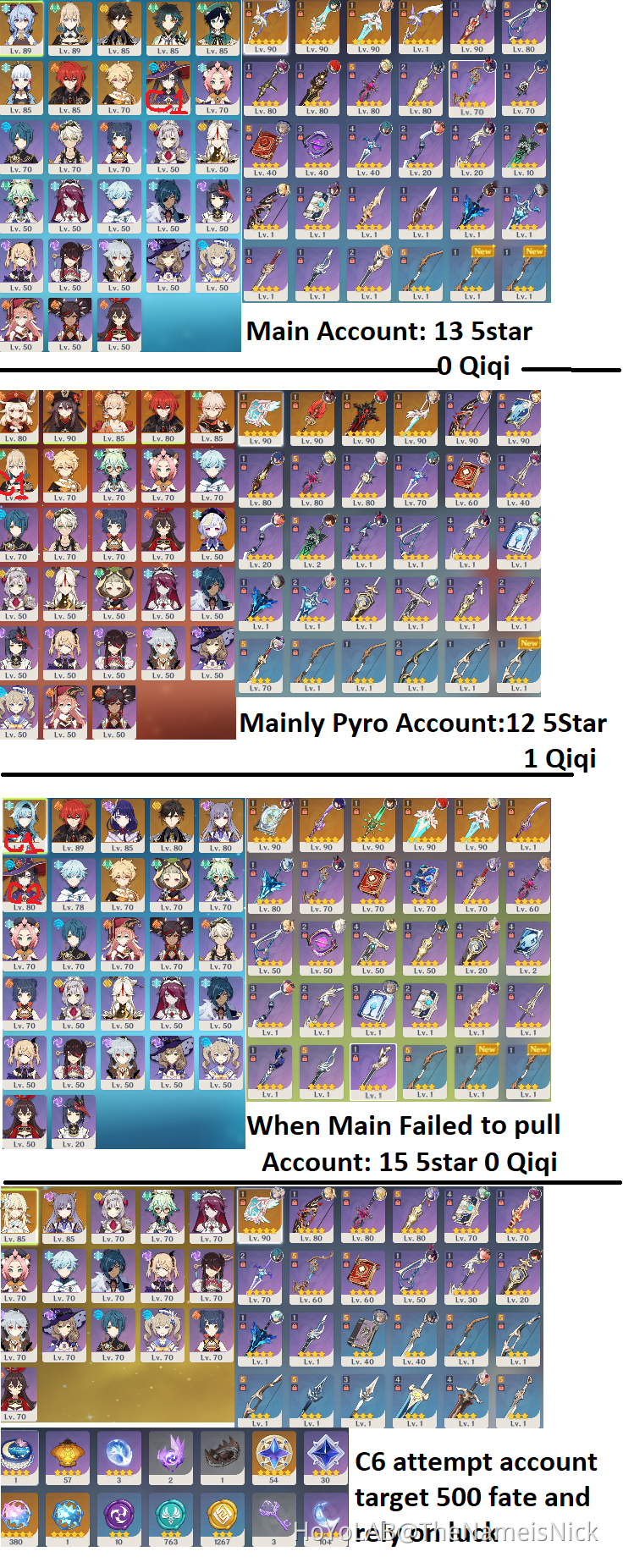 F2P 1 year Genshin Gacha Result.... Genshin Impact | HoYoLAB