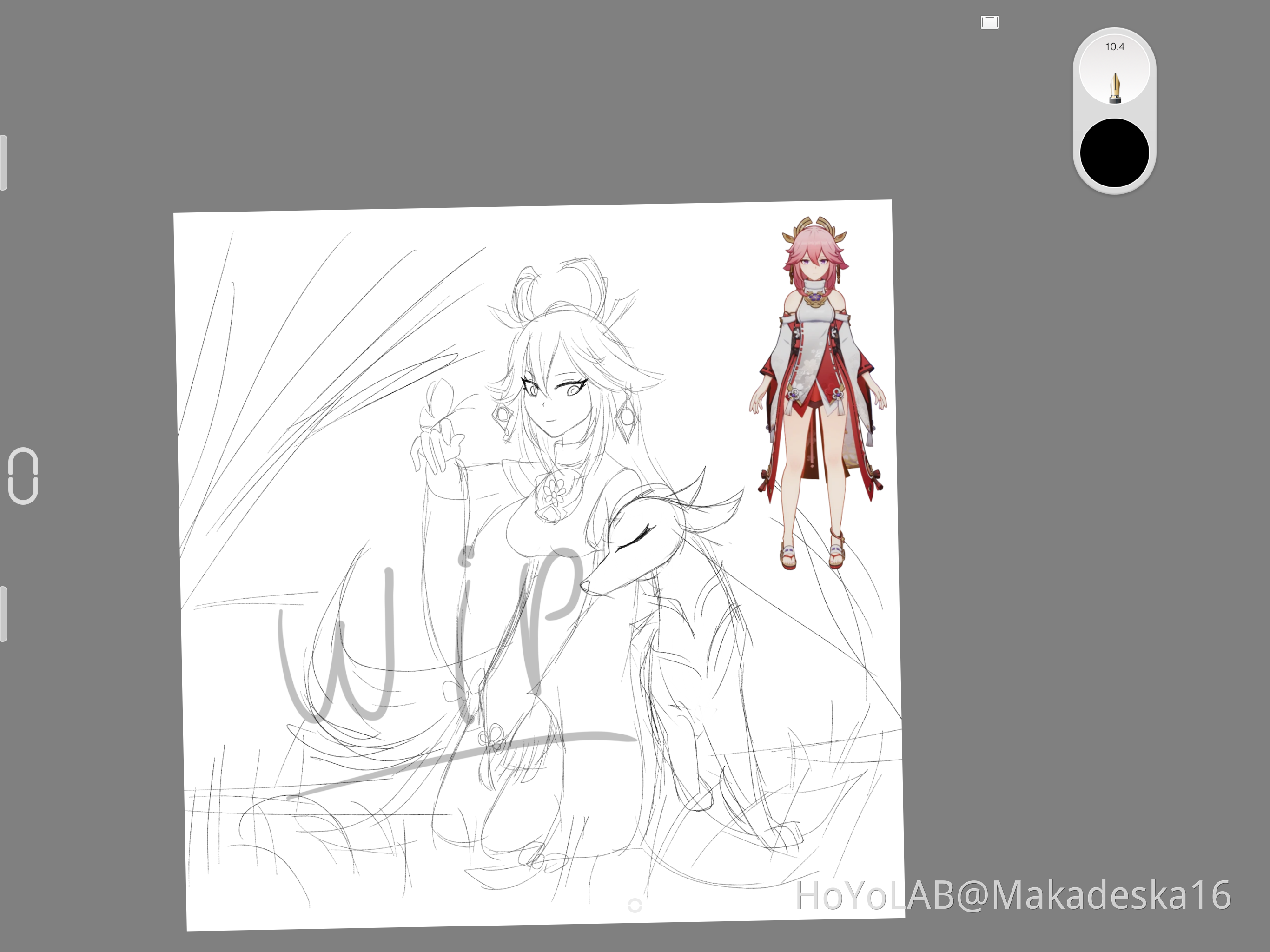Wip yae miko with fox Genshin Impact | HoYoLAB