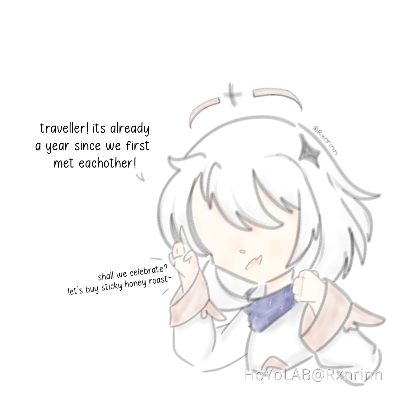 Quick doodle of paimon lol Genshin Impact | HoYoLAB