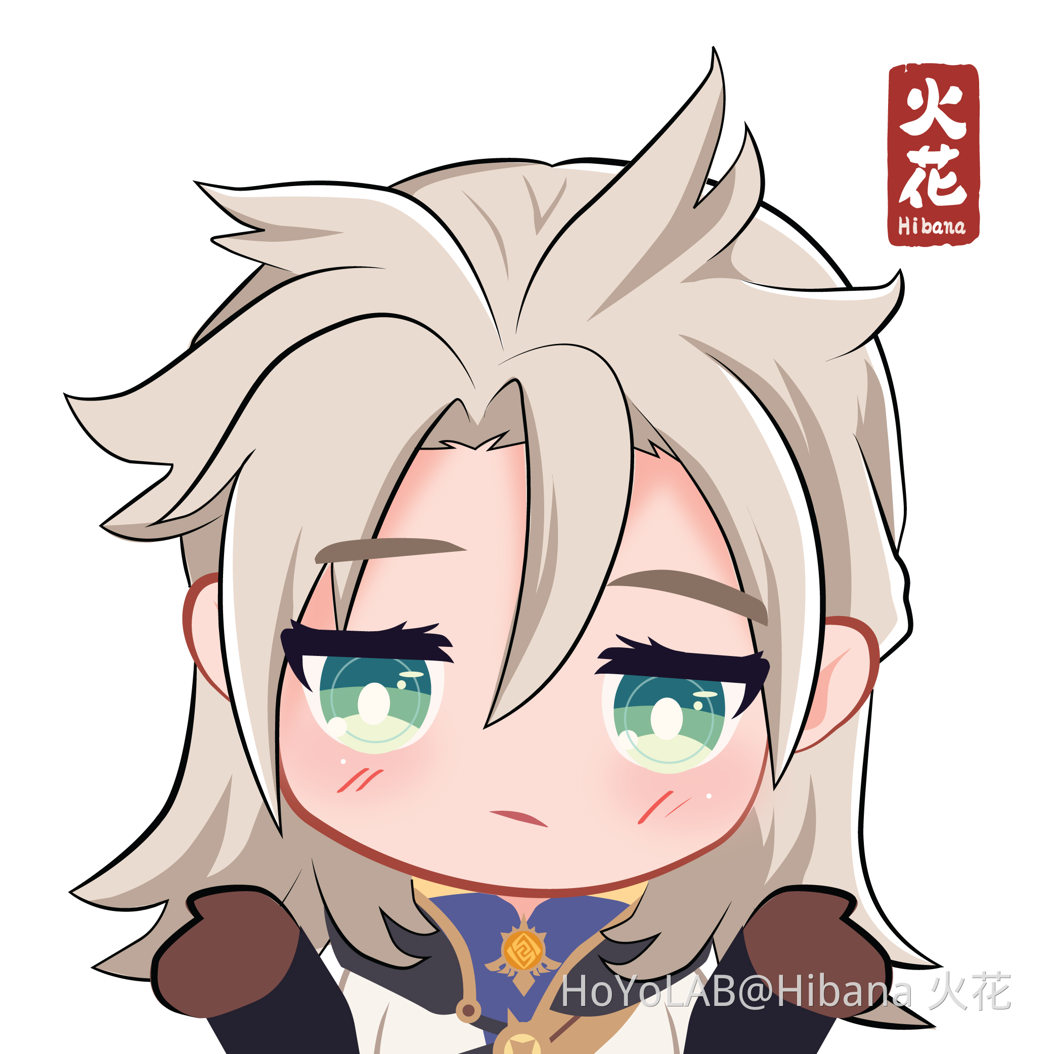 Chibi Albedo Shrug (Fan Art) Genshin Impact | HoYoLAB