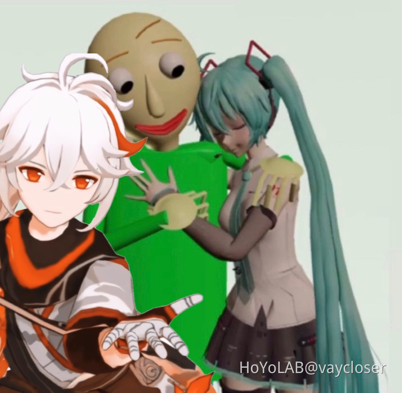 kazuha and baldi fighting over miku | Genshin Impact | HoYoLAB