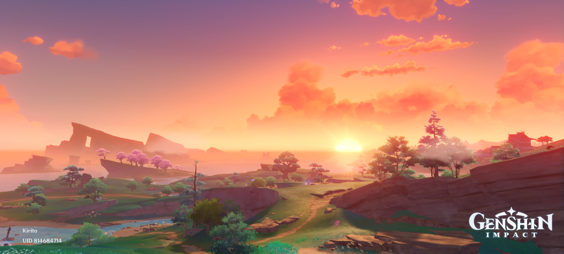"Sunset in Inazuma" how many likes will this photo get? | Genshin ...