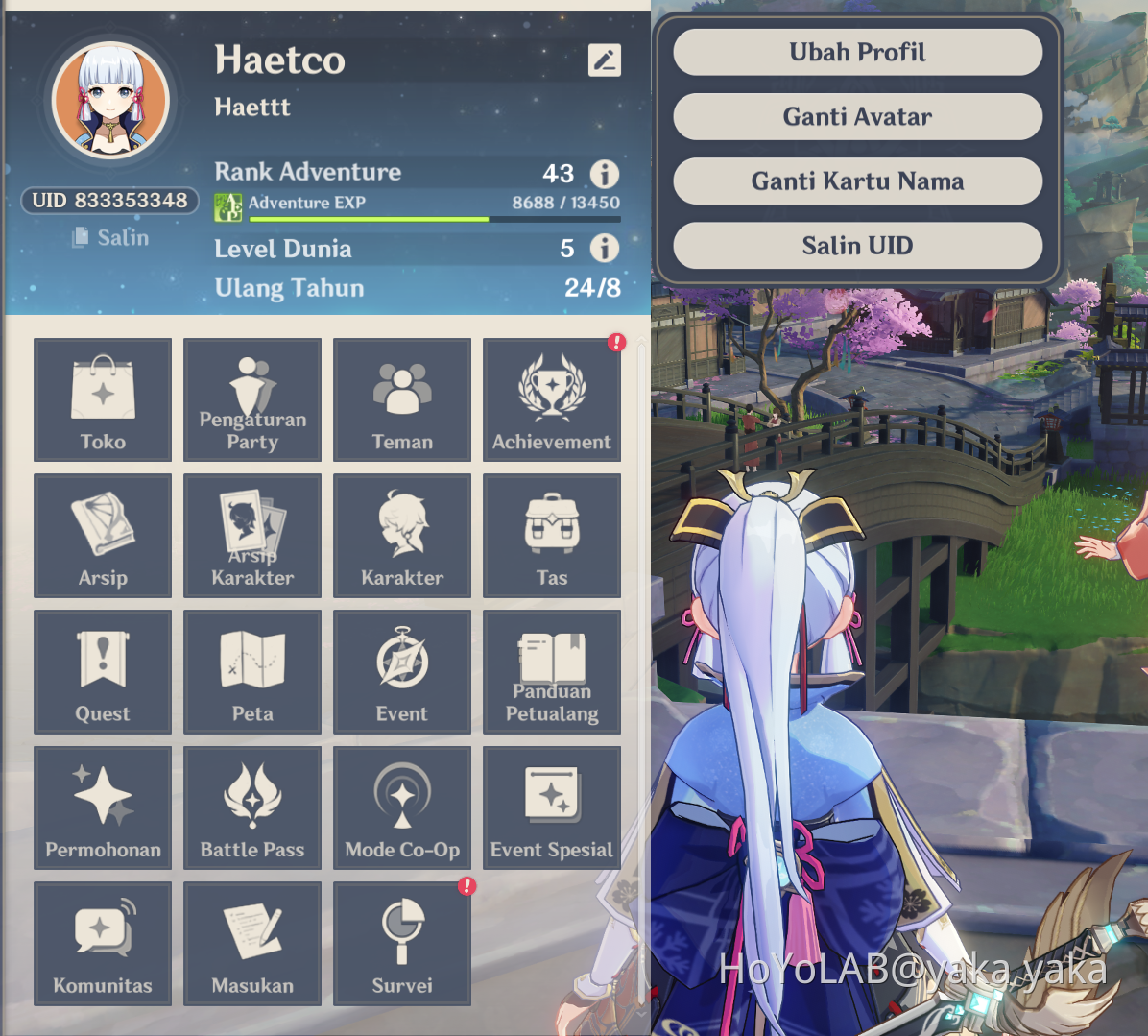 Hello, why a can't change my nickname and signature? Genshin Impact ...