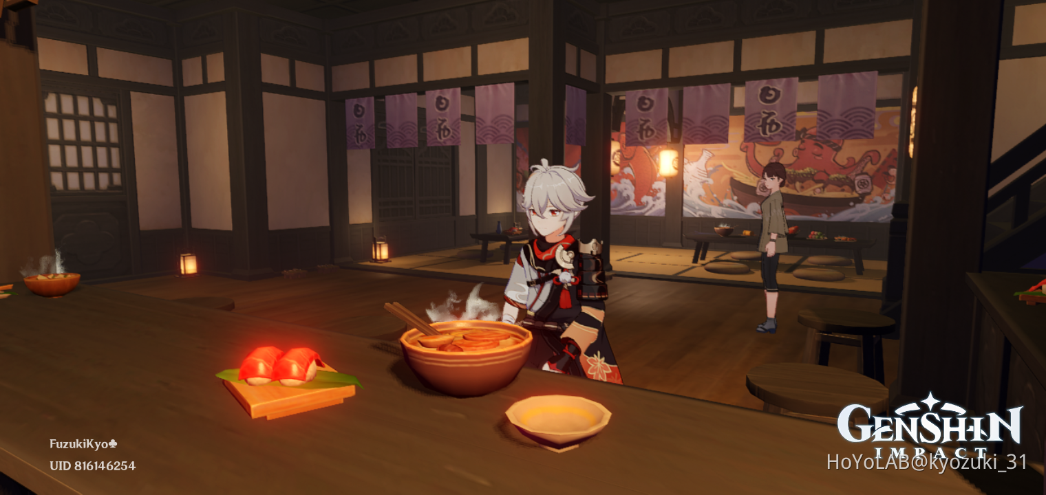 Relaxing in Uyuu Restaurant | Genshin Impact | HoYoLAB