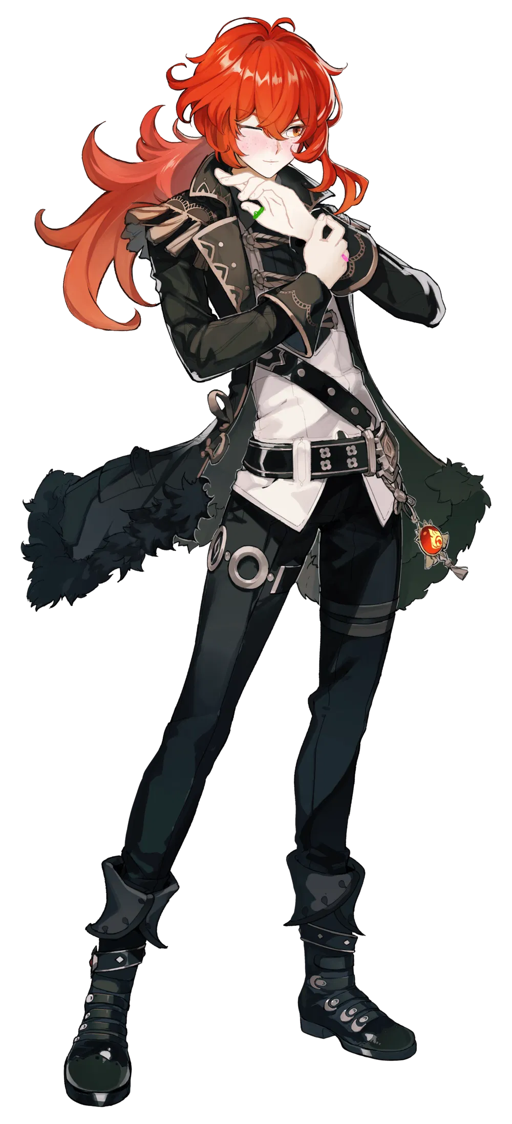 This is my redesign for Diluc Genshin Impact | HoYoLAB