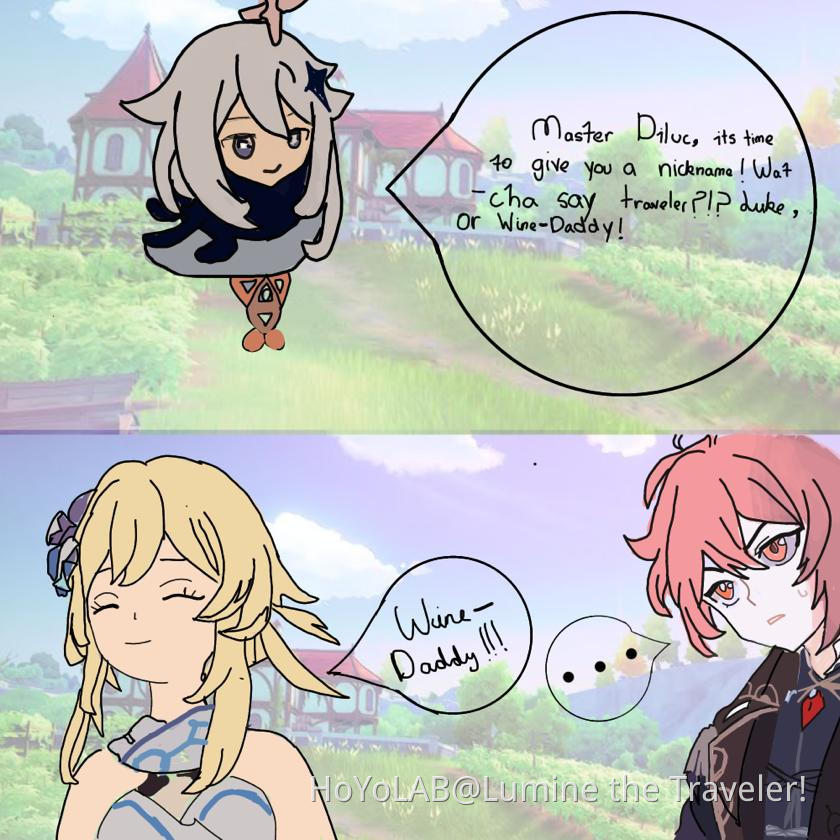 Paimon gives Diluc a nickname! Genshin Impact | HoYoLAB
