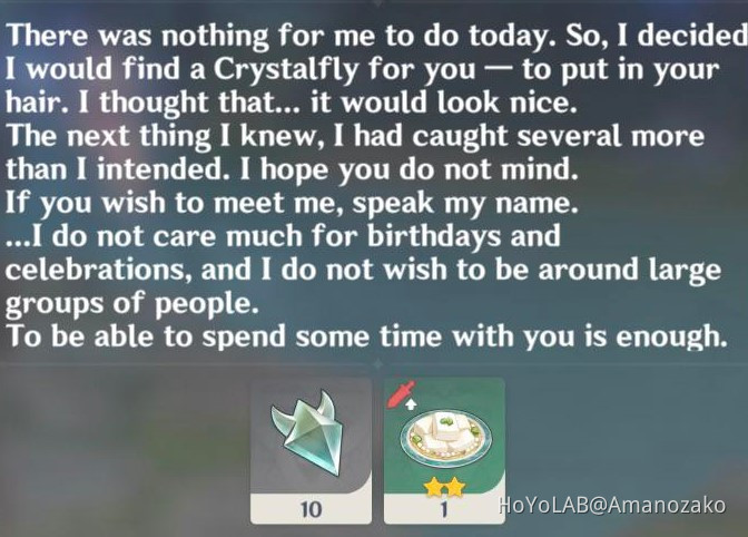 Xiao Birthday Letter Genshin Impact | HoYoLAB