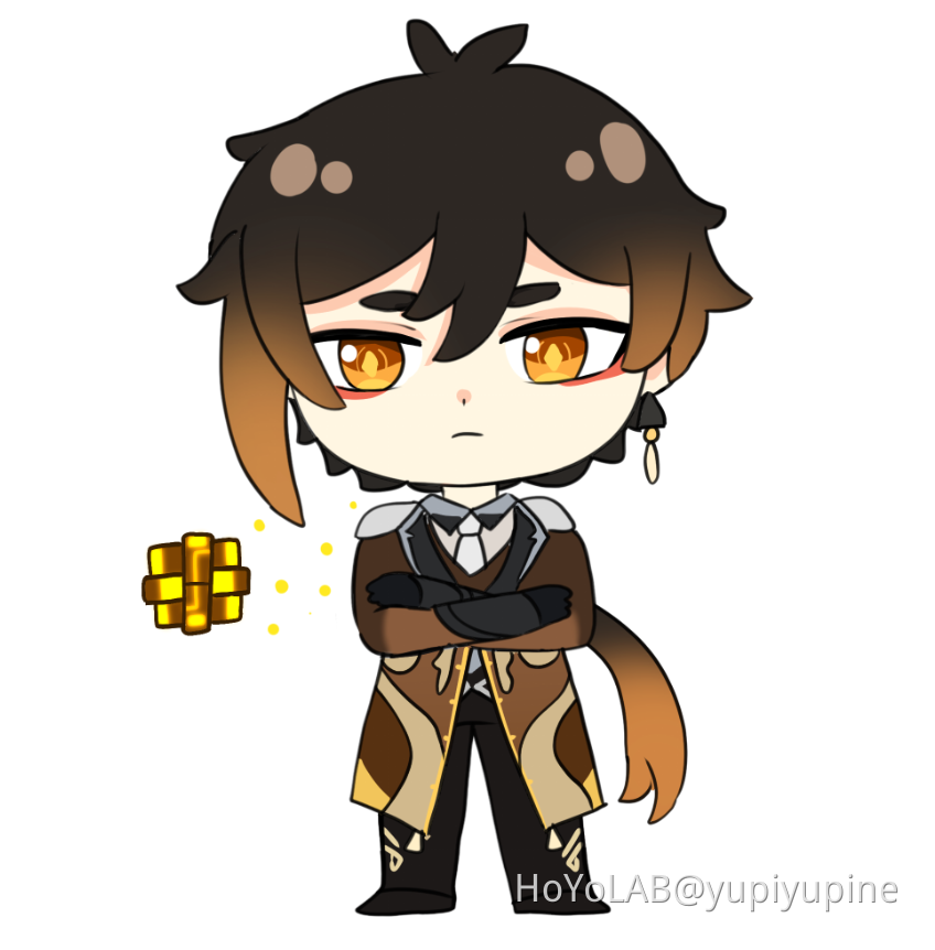 Zhongli Chibi (Idle) WIP for an upcoming short animation~ Genshin ...