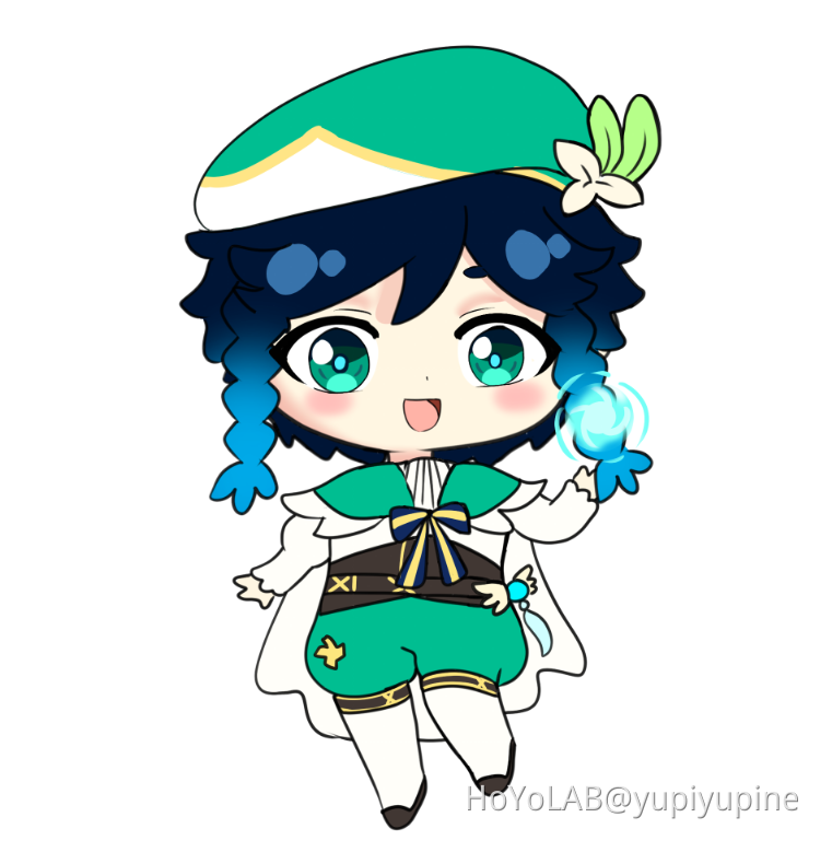 Venti Chibi (Idle animation) WIP for an upcoming animation video ...