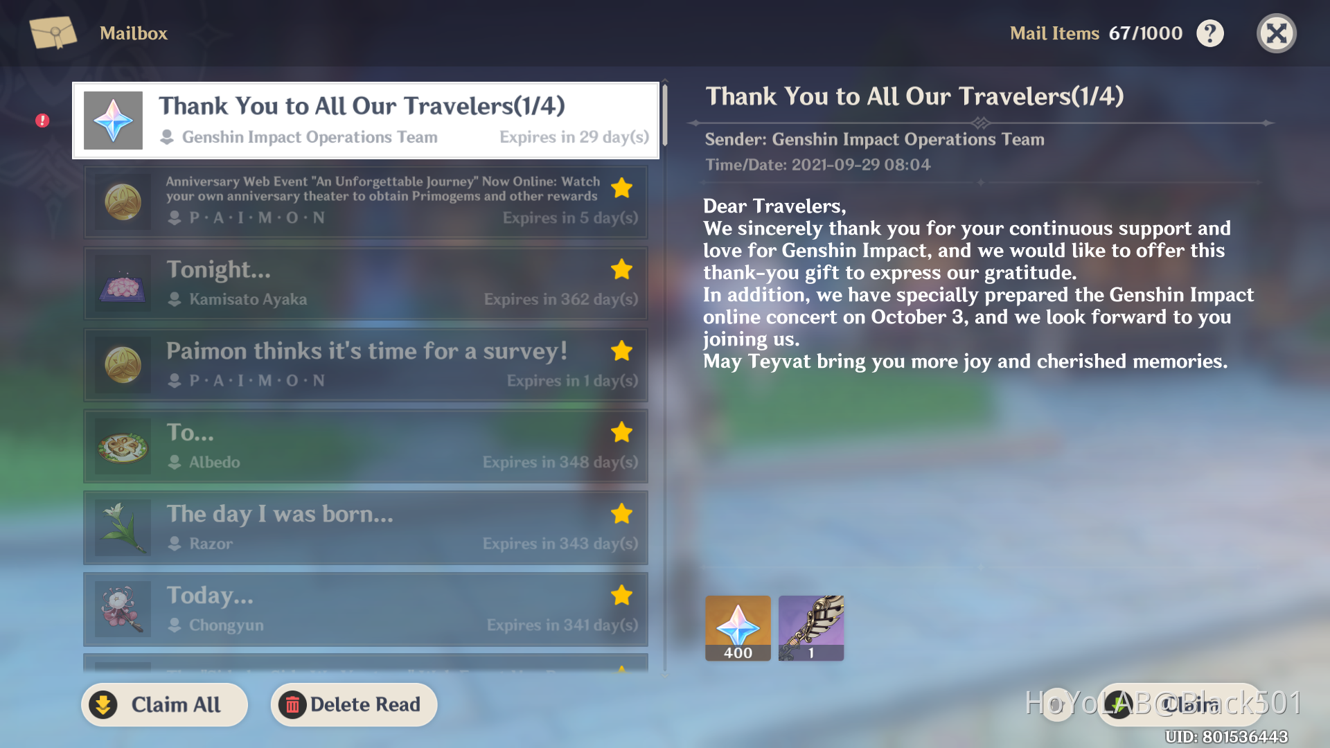 Anniversary rewards!~ Genshin Impact | HoYoLAB