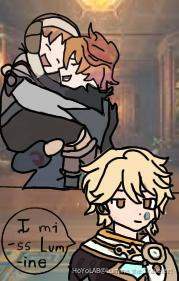 Aether crying because he misses Lumine Genshin Impact | HoYoLAB