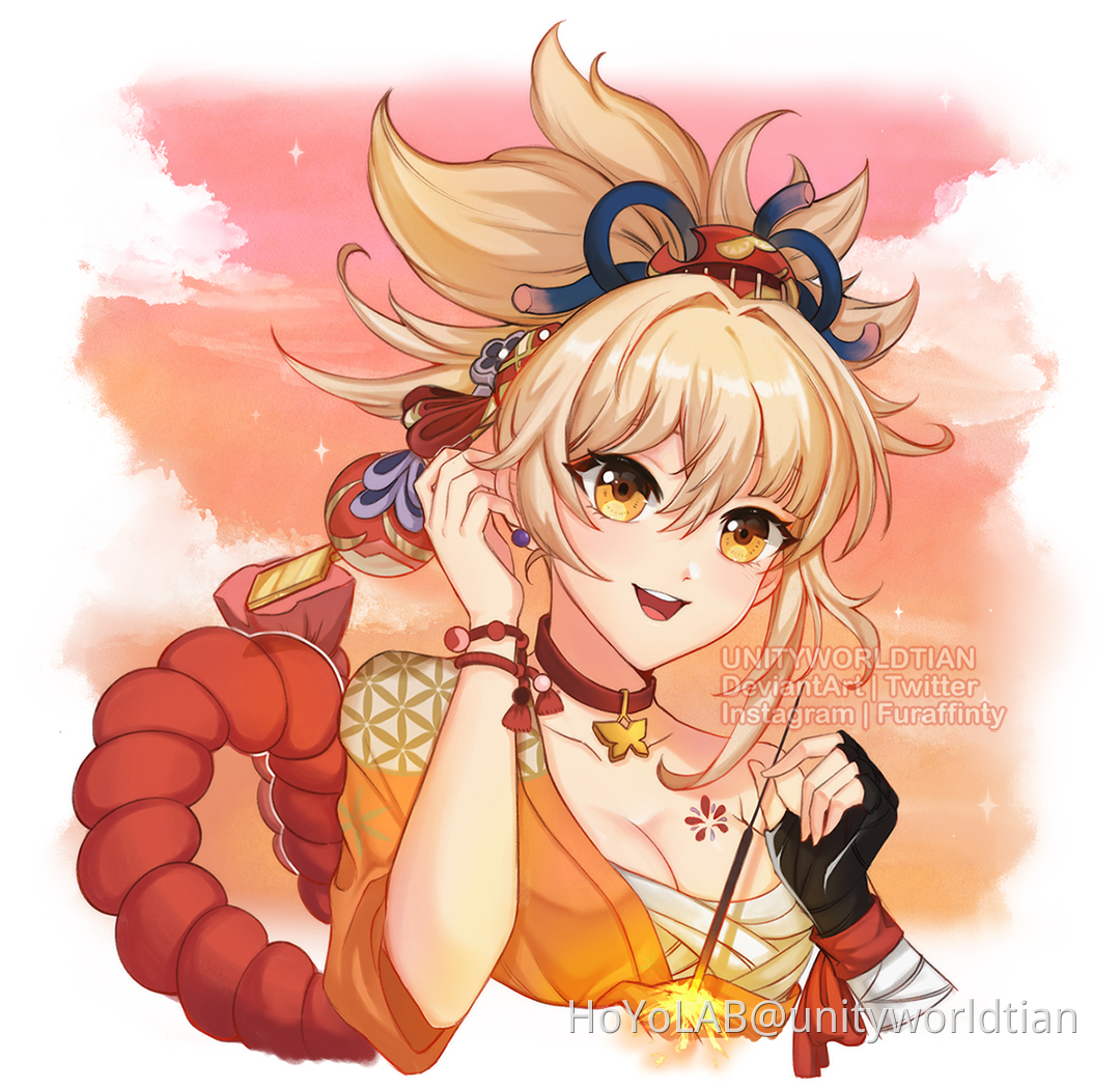 i tried to draw yoimiya this time ♡ Genshin Impact | HoYoLAB