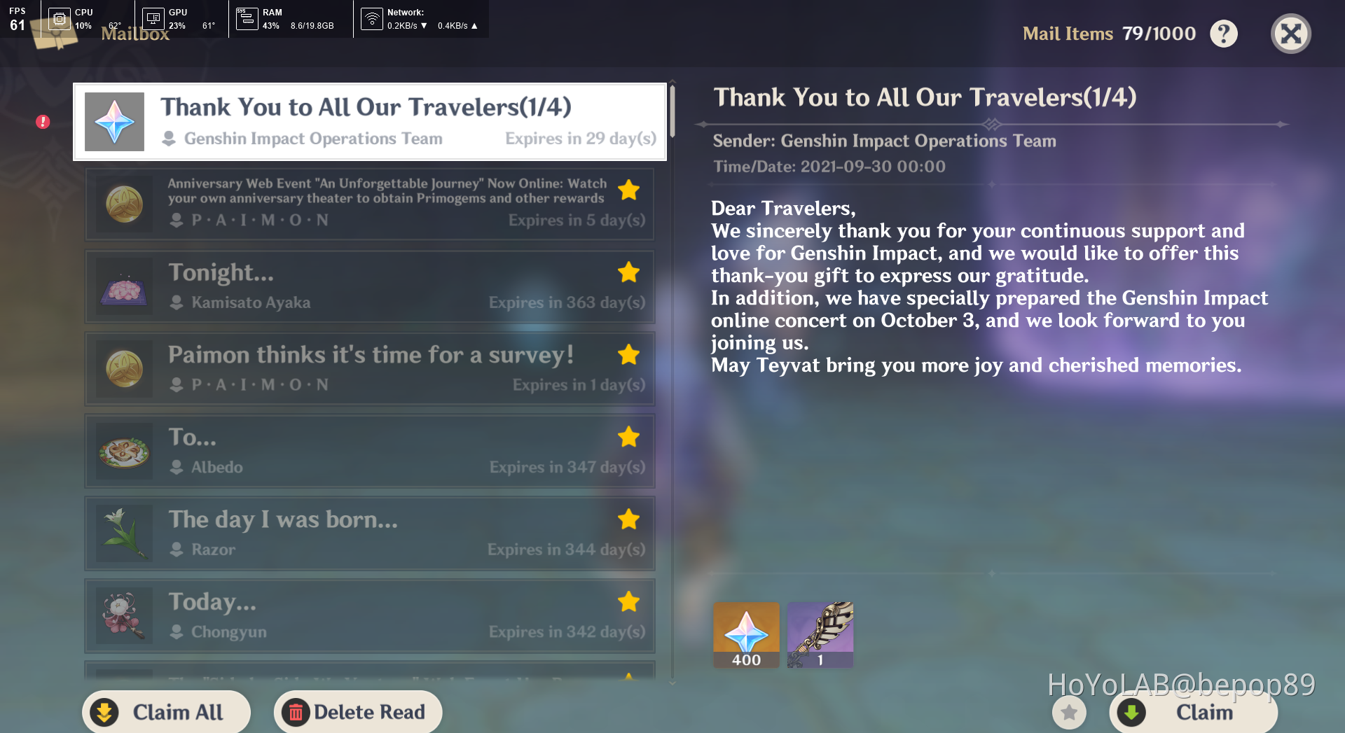 new gift arrives guys, check ur mail ingame Genshin Impact | HoYoLAB