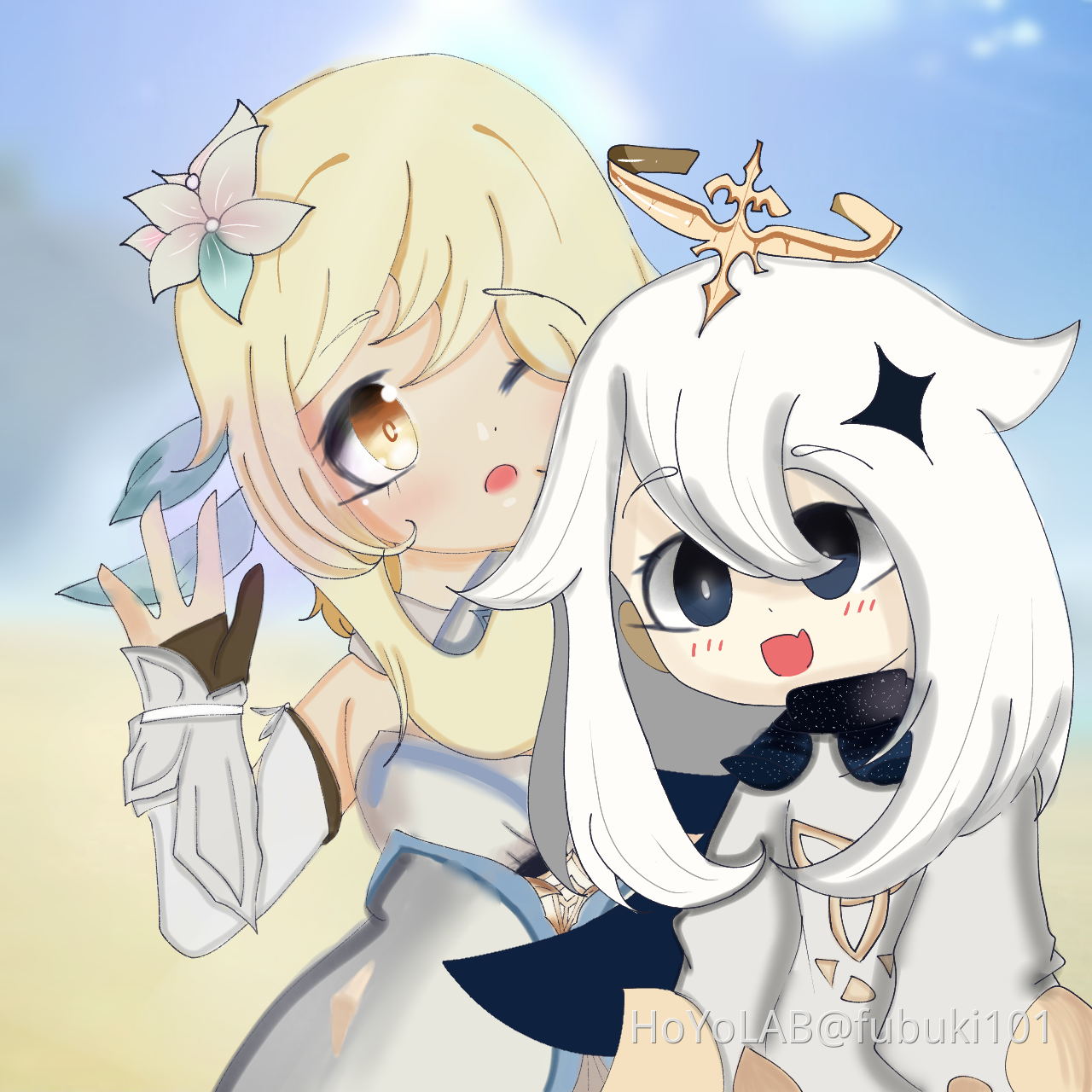 Paimon and traveler~ Genshin Impact | HoYoLAB
