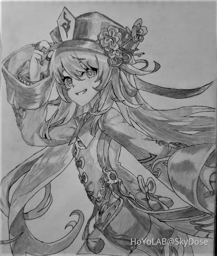 Hu Tao Traditional Art Genshin Impact | HoYoLAB