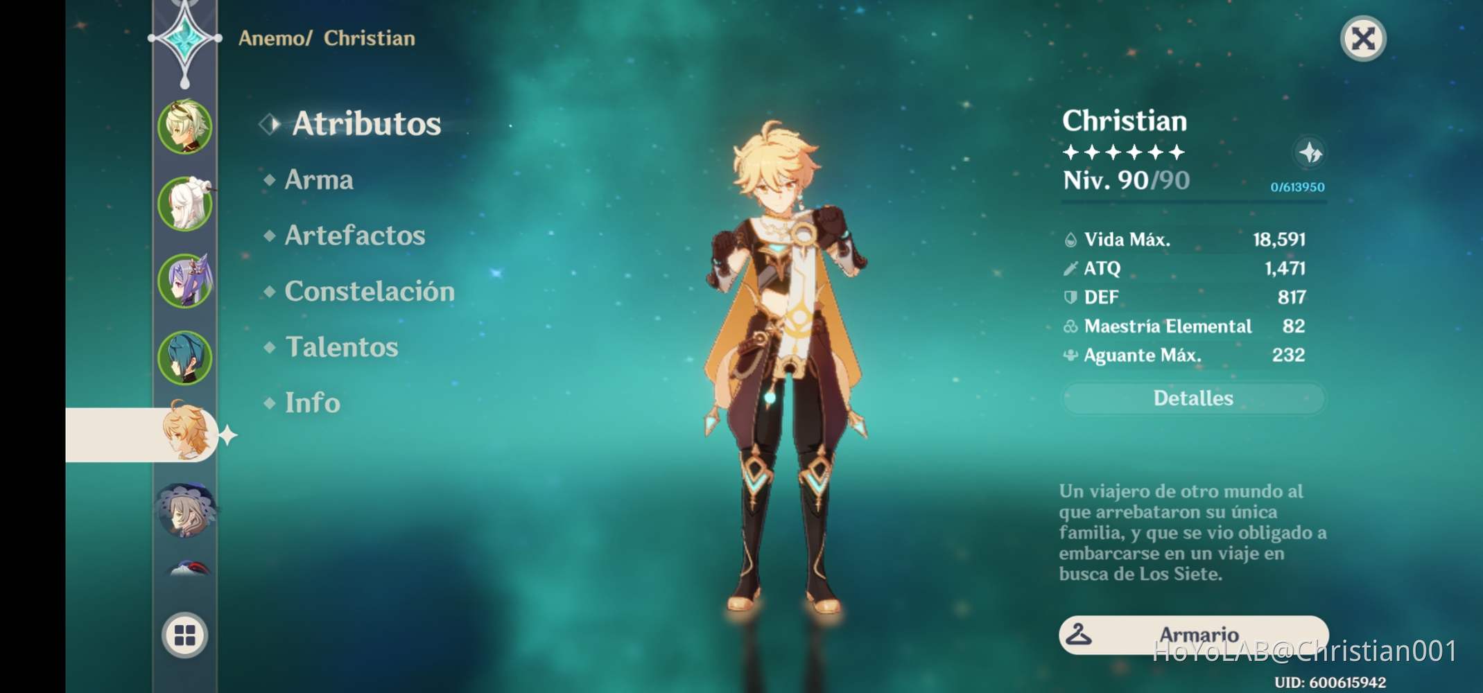 Viajero al nivel max. Genshin Impact | HoYoLAB