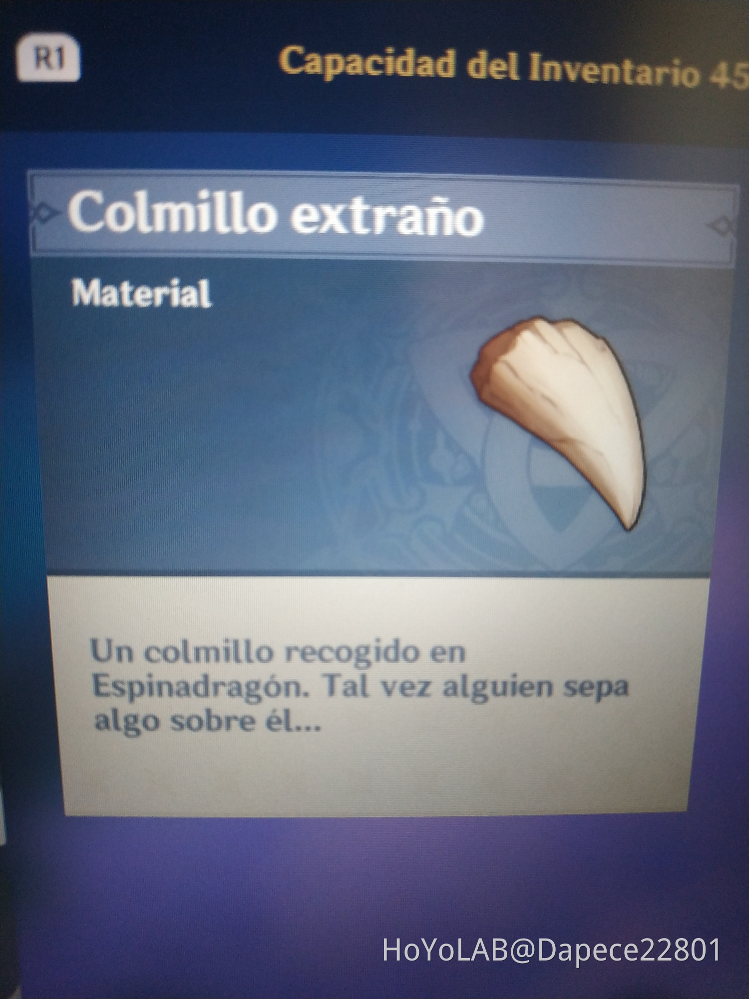 Colmillo extraño de espinadragon Genshin Impact | HoYoLAB